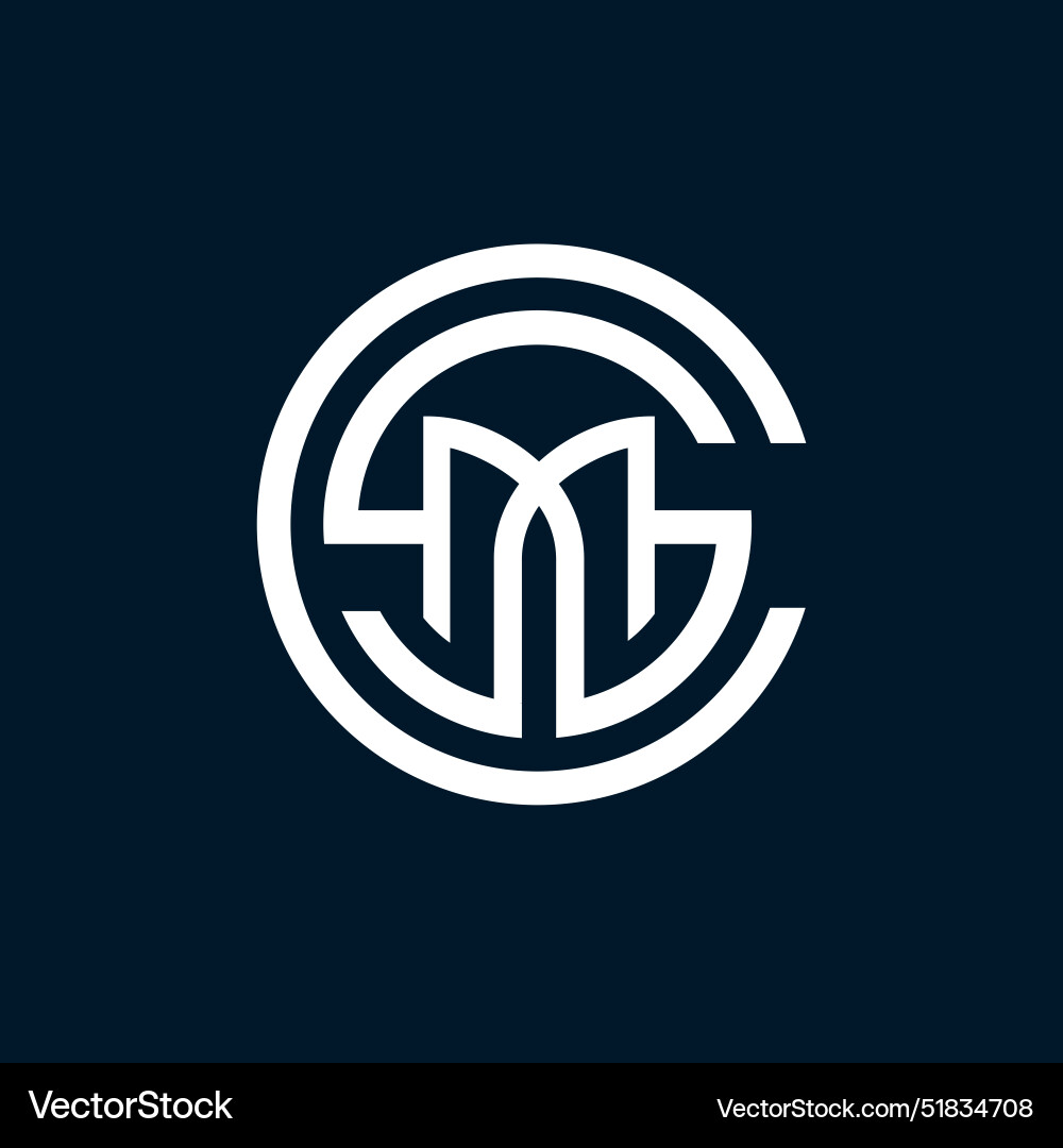 Csm letter logo design on black background Vector Image