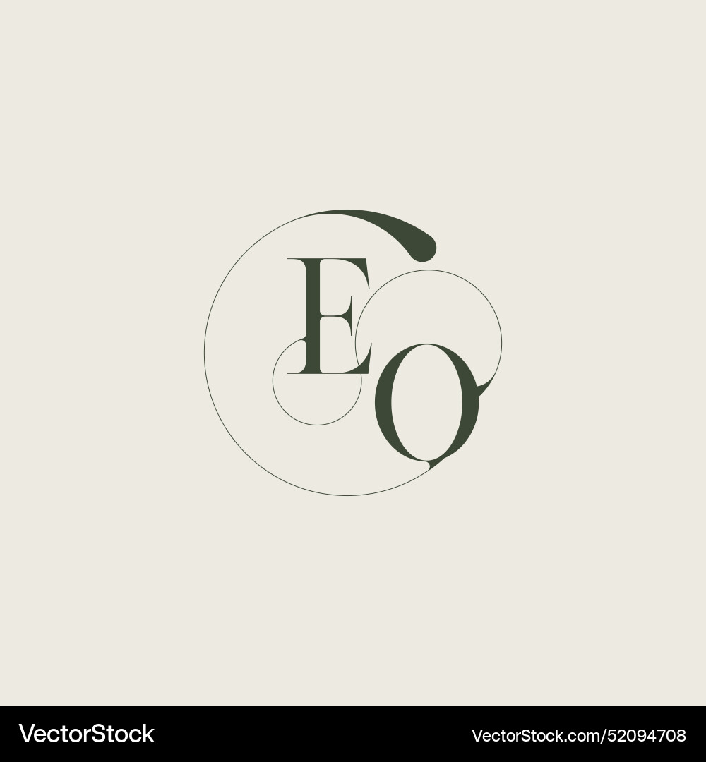 Feminine wedding style eo elegant line concept Vector Image