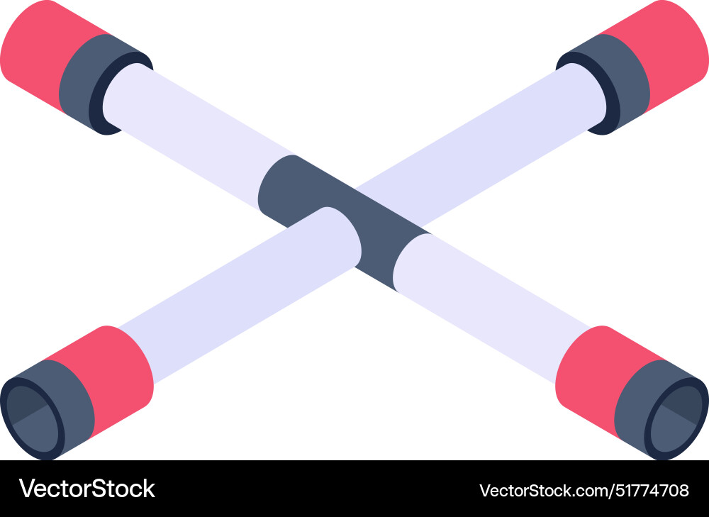 Grab this isometric icon of cross pipe Royalty Free Vector