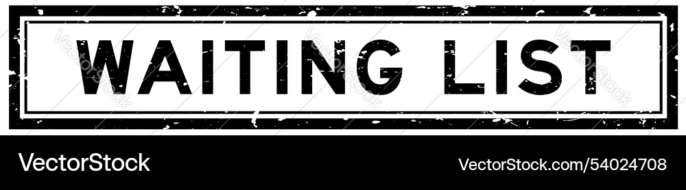 Grunge black waiting list word square rubber seal Vector Image