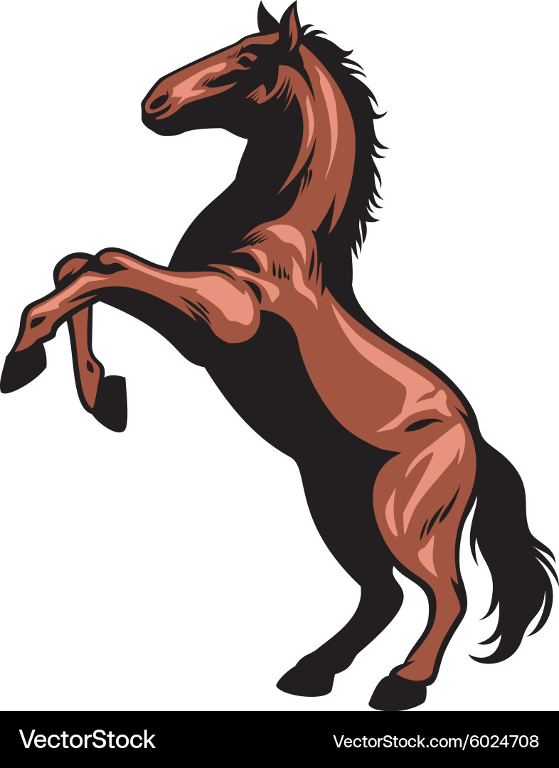 Prancing horse Royalty Free Vector Image - VectorStock
