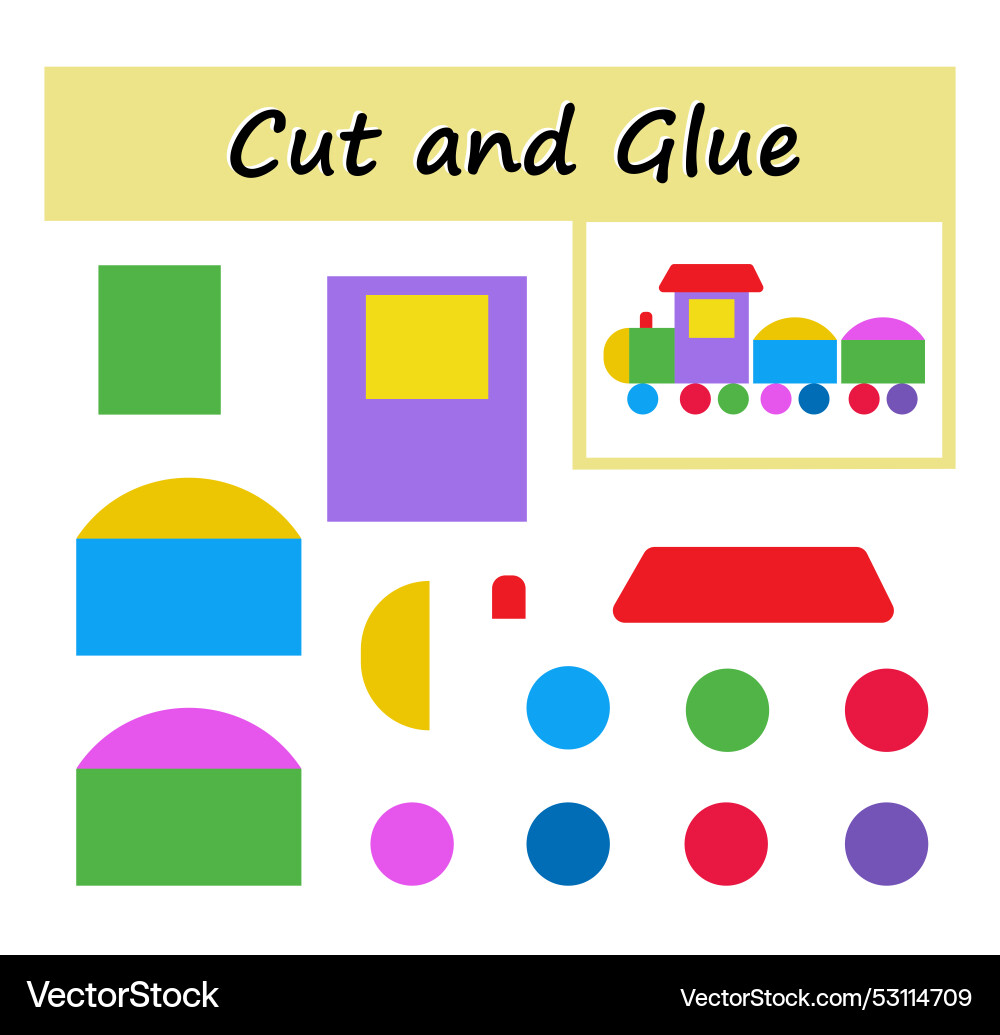 Educational paper game for children Royalty Free Vector