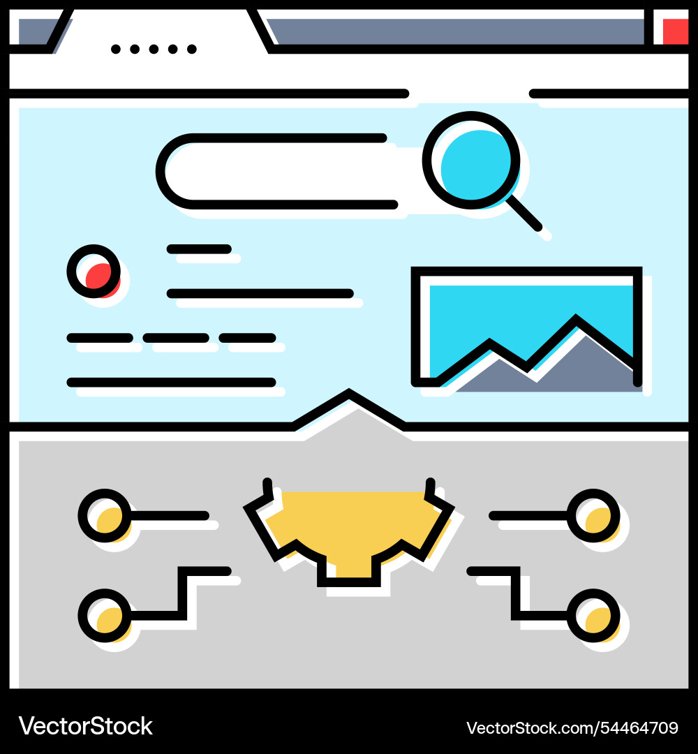 Indexing seo color icon Royalty Free Vector Image