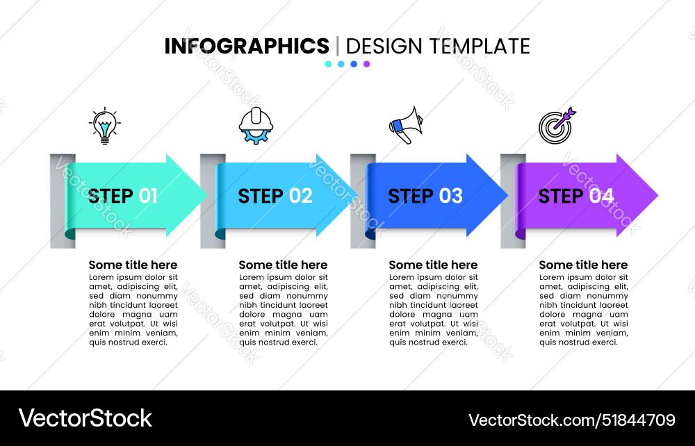 Infographic Ribbon with Steps Royalty Free Vector Image