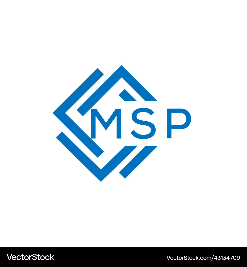 Msp letter logo design on white background Vector Image