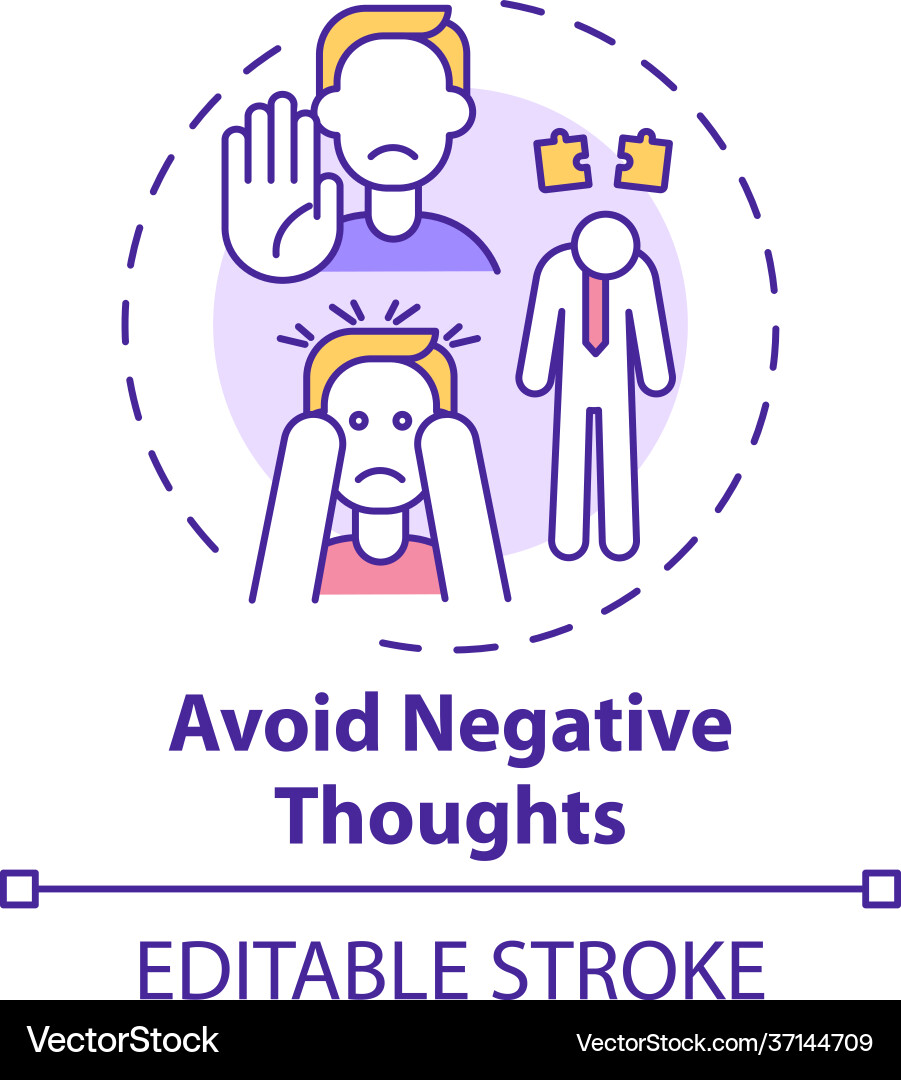 Overcoming Negative Thoughts Royalty Free Vector Image