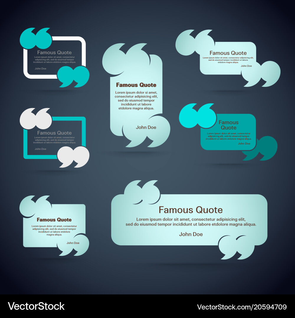 Quote Border Collection Royalty Free Vector Image