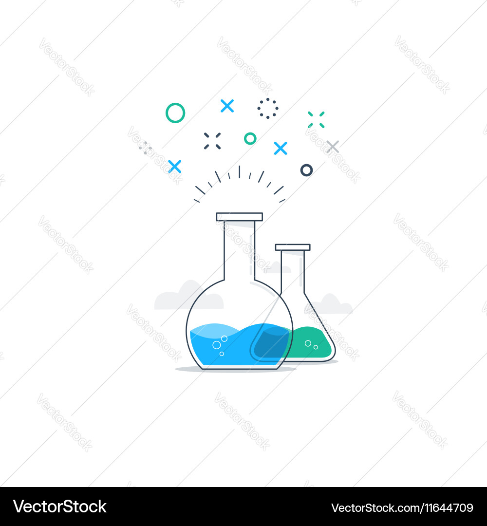 Science class laboratory fun experiment icon Vector Image