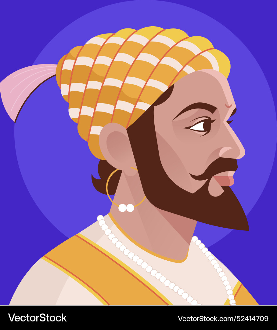 Shivaji maharaj Royalty Free Vector Image - VectorStock