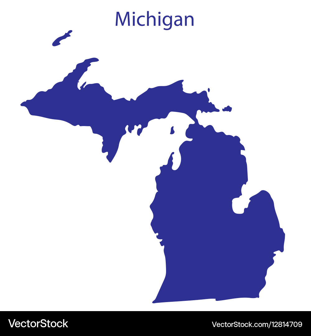 United states michigan Royalty Free Vector Image