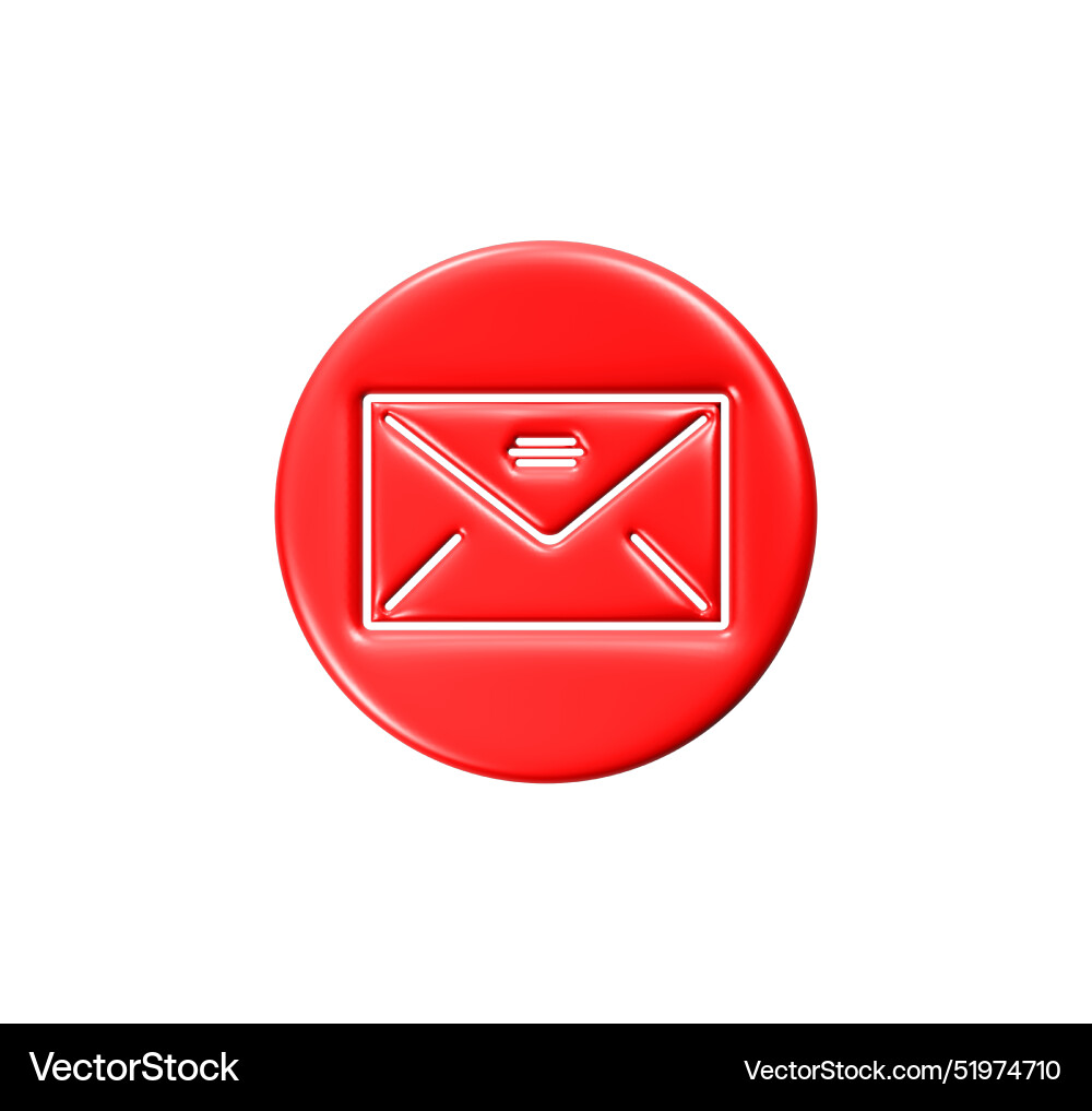 3d email icon Royalty Free Vector Image - VectorStock