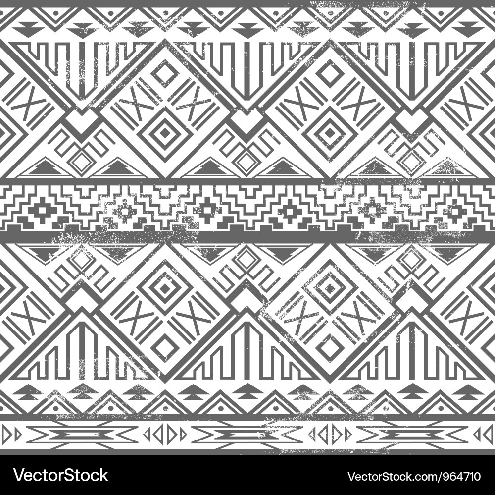 Abstract geometric seamless aztec pattern Vector Image