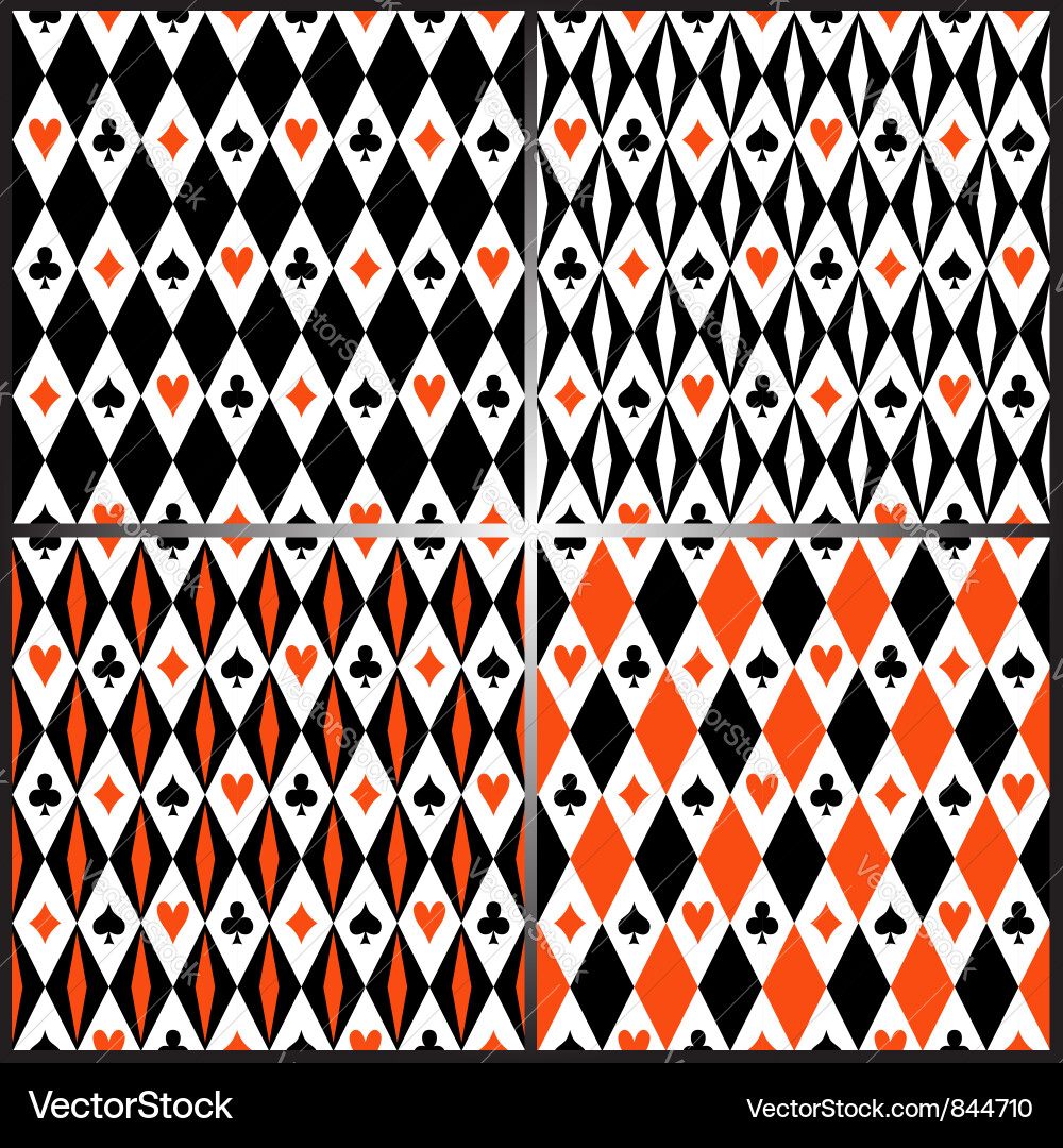 Card Suit Pattern Royalty Free Vector Image - VectorStock