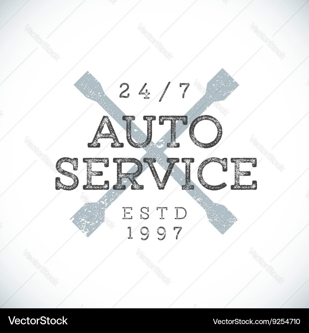 Color repair service sign template Royalty Free Vector Image
