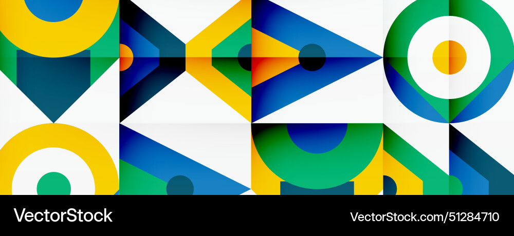 Creative art with circles and triangles Royalty Free Vector