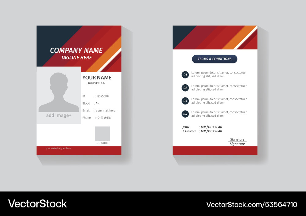 Editable business id card template Royalty Free Vector Image