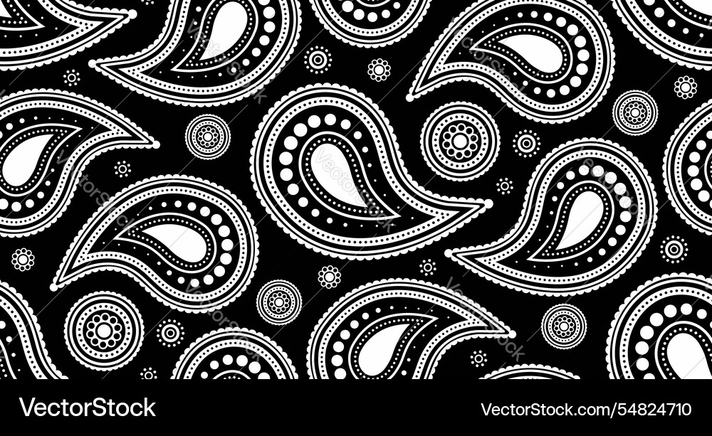 Eternity paisley with blossom textile ethereal Vector Image