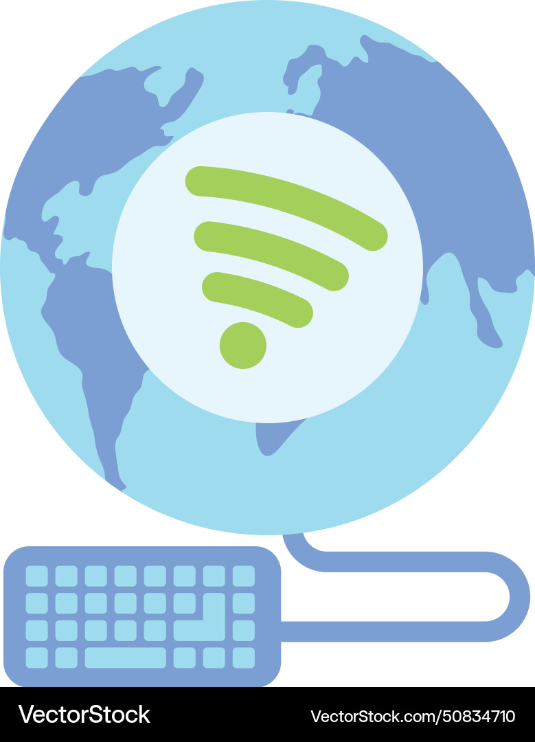 Internet day connection Royalty Free Vector Image