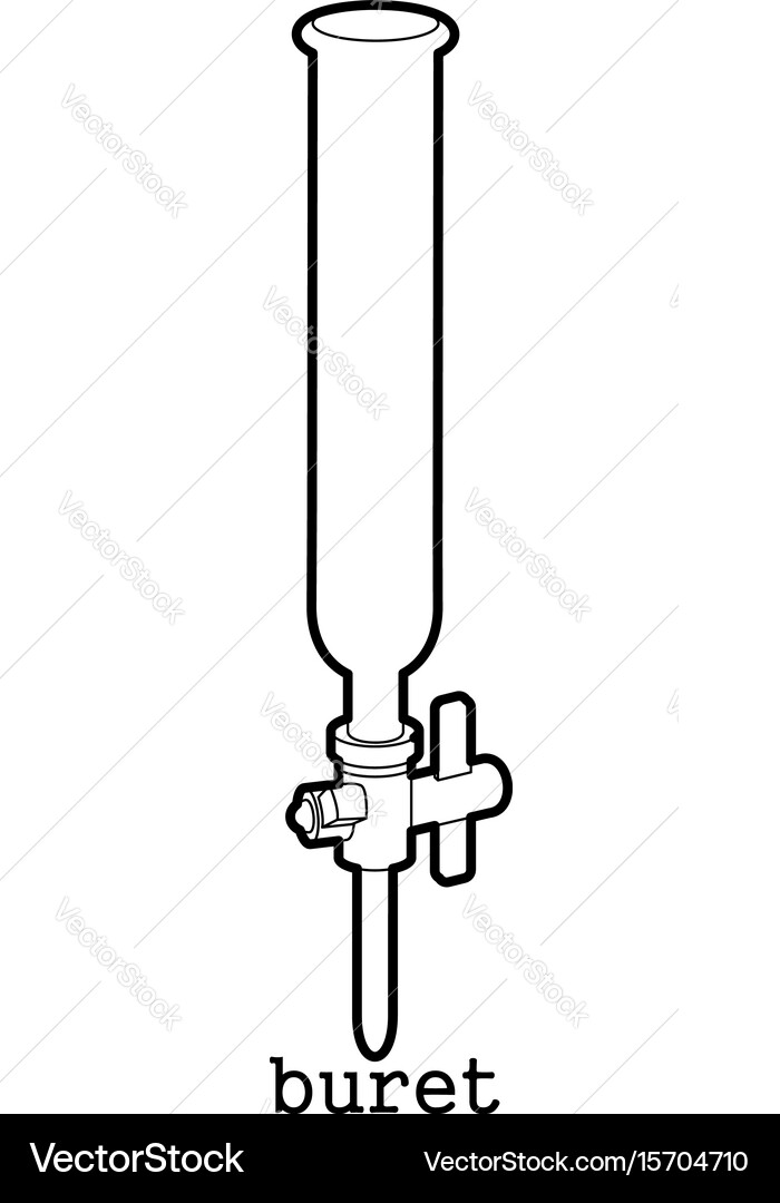 Laboratory buret icon outline Royalty Free Vector Image