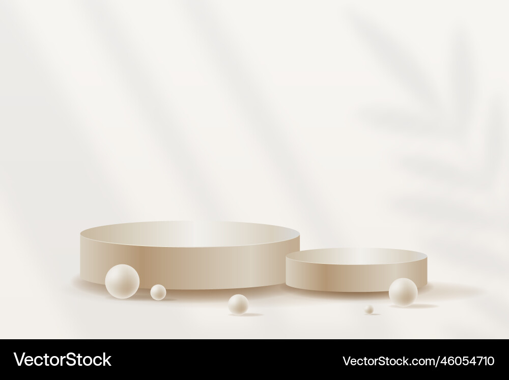 Minimal modern 3d realistic round pedestal Vector Image