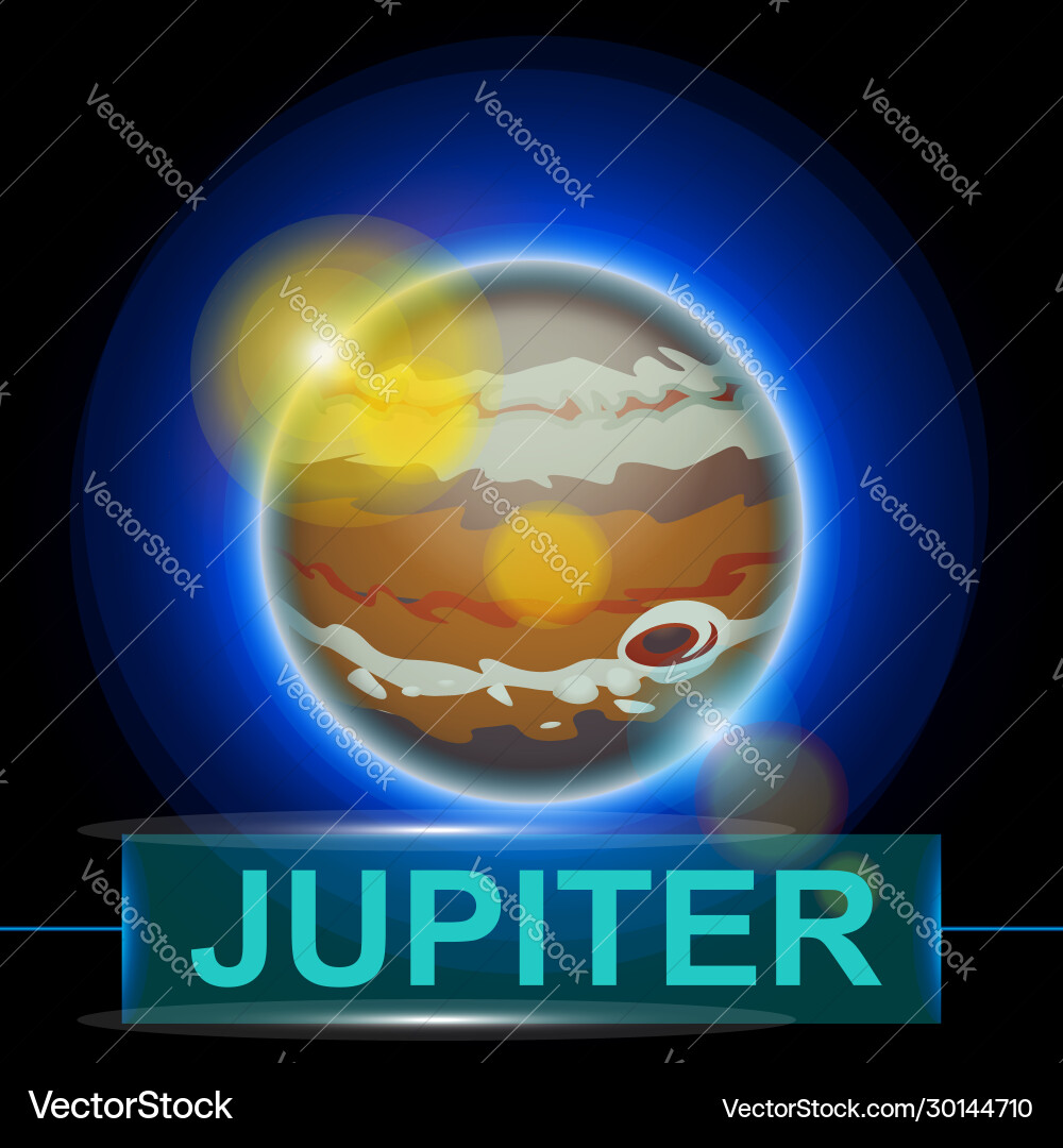 Planet jupiter Royalty Free Vector Image - VectorStock