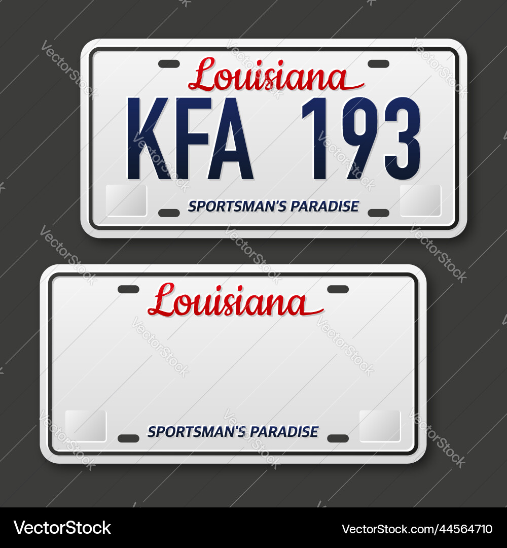 Retro Car Plate - Banner & Icon Element Vector Image