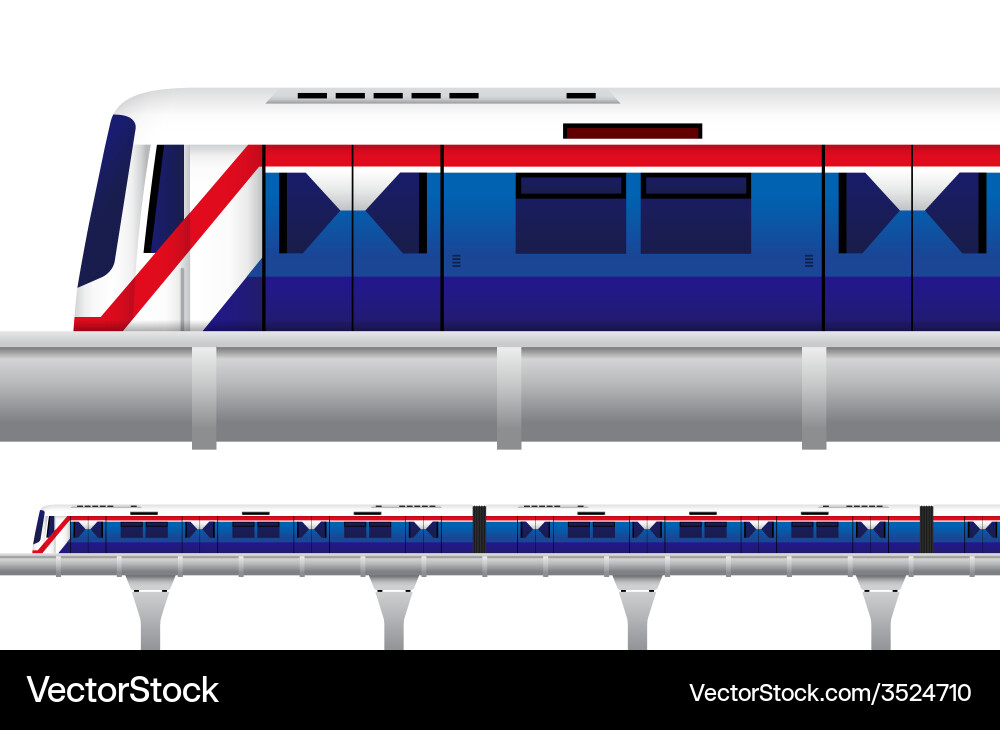 Sky train in bangkok thailand Royalty Free Vector Image