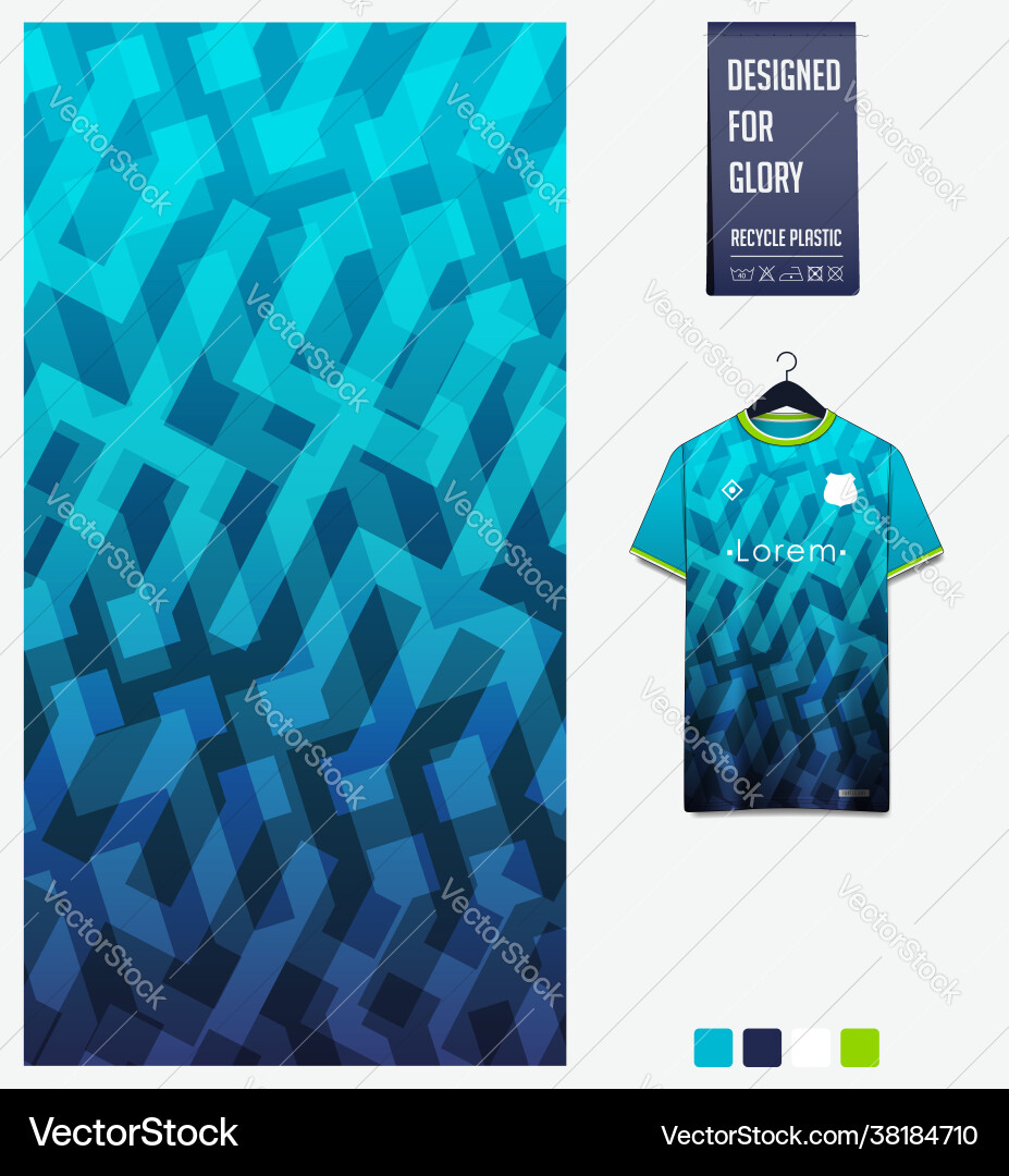 Soccer jersey pattern design geometric Royalty Free Vector
