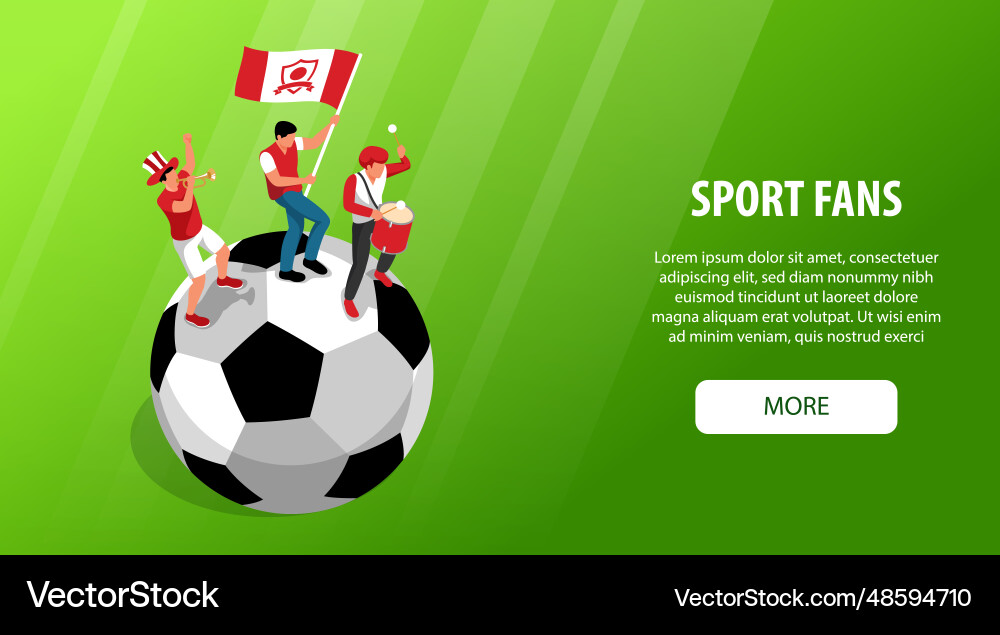 Sport fans banner Royalty Free Vector Image - VectorStock