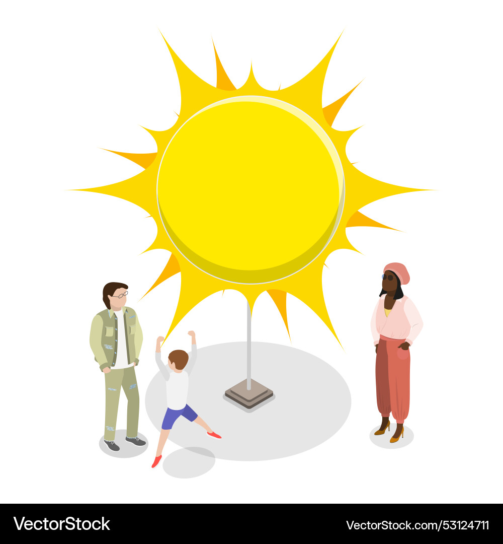 3d isometric flat set of planetarium Royalty Free Vector