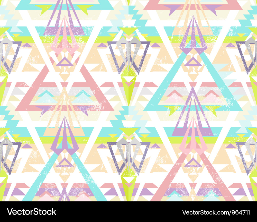 Abstract geometric seamless aztec pattern Vector Image