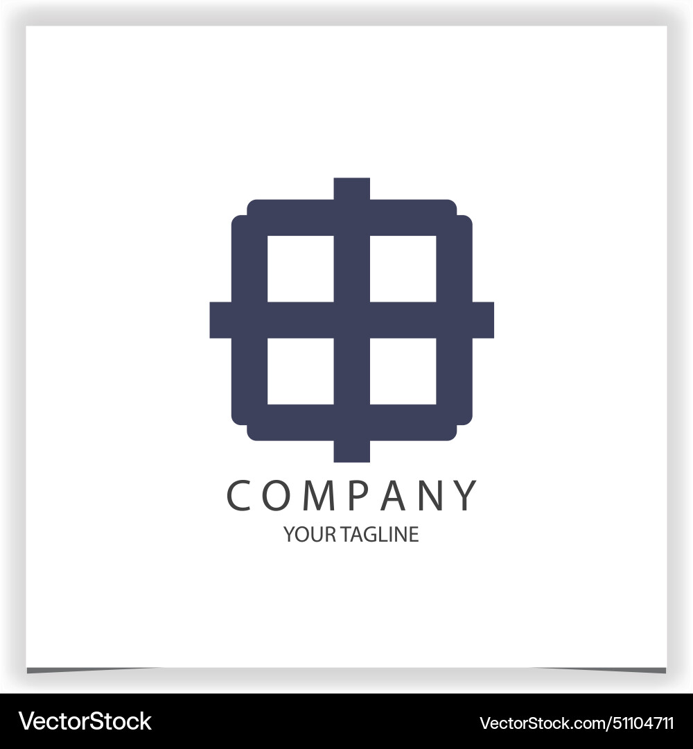 Abstract square logo design template Royalty Free Vector