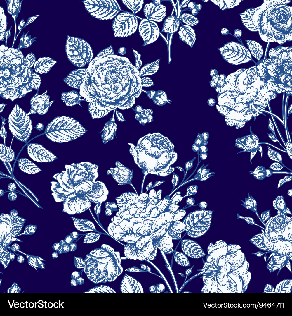 Beautiful seamless rose pattern Royalty Free Vector Image