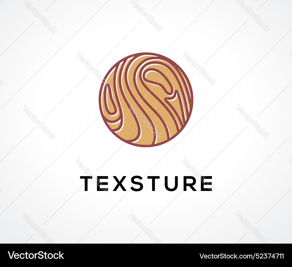 Classic wood texture logo design concept Vector Image