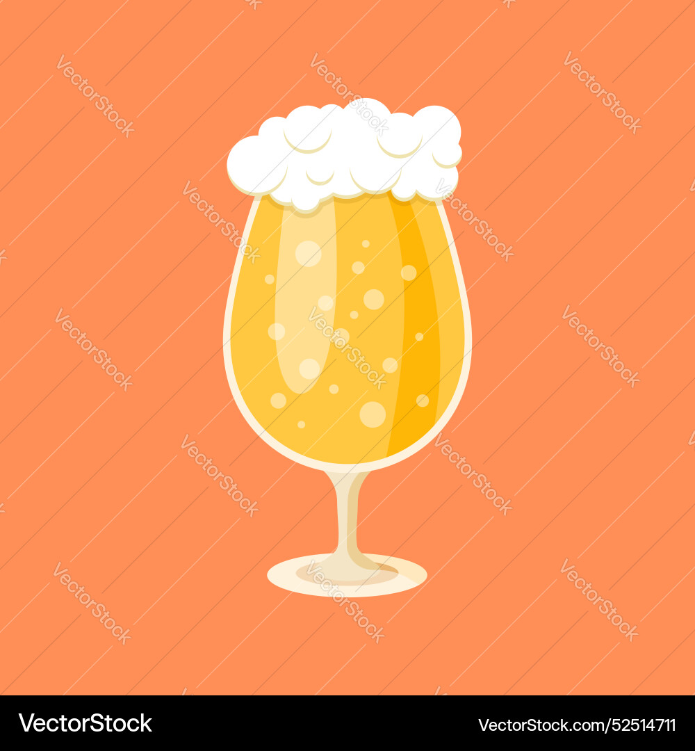 Cold beer icon in flat style alcohol drink Vector Image