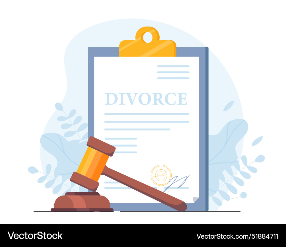 Vector Clipart Divorce Decree Vector Illustration 216 Divorce Decree