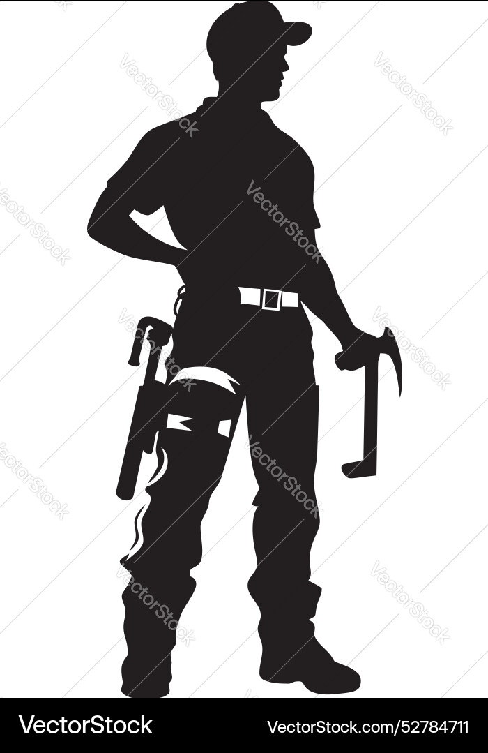 Labor emblem iconic worker logo design Royalty Free Vector