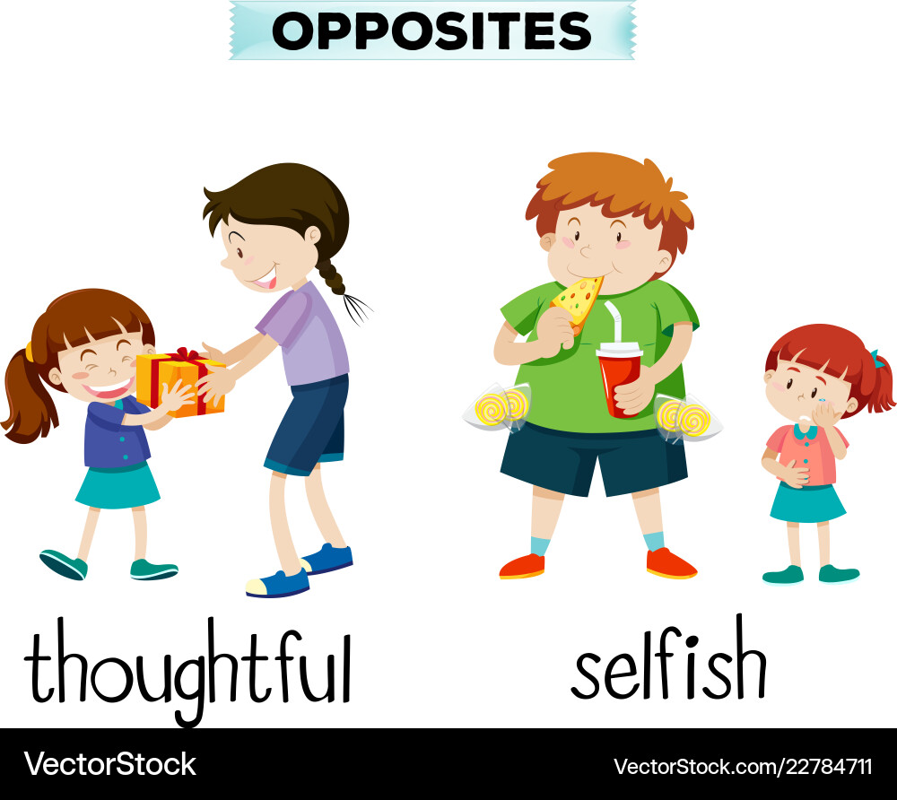 Opposite Words Flashcard Royalty Free Vector Image