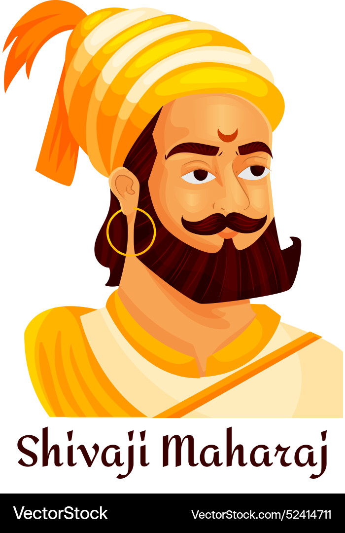 Shivaji maharaj Royalty Free Vector Image - VectorStock