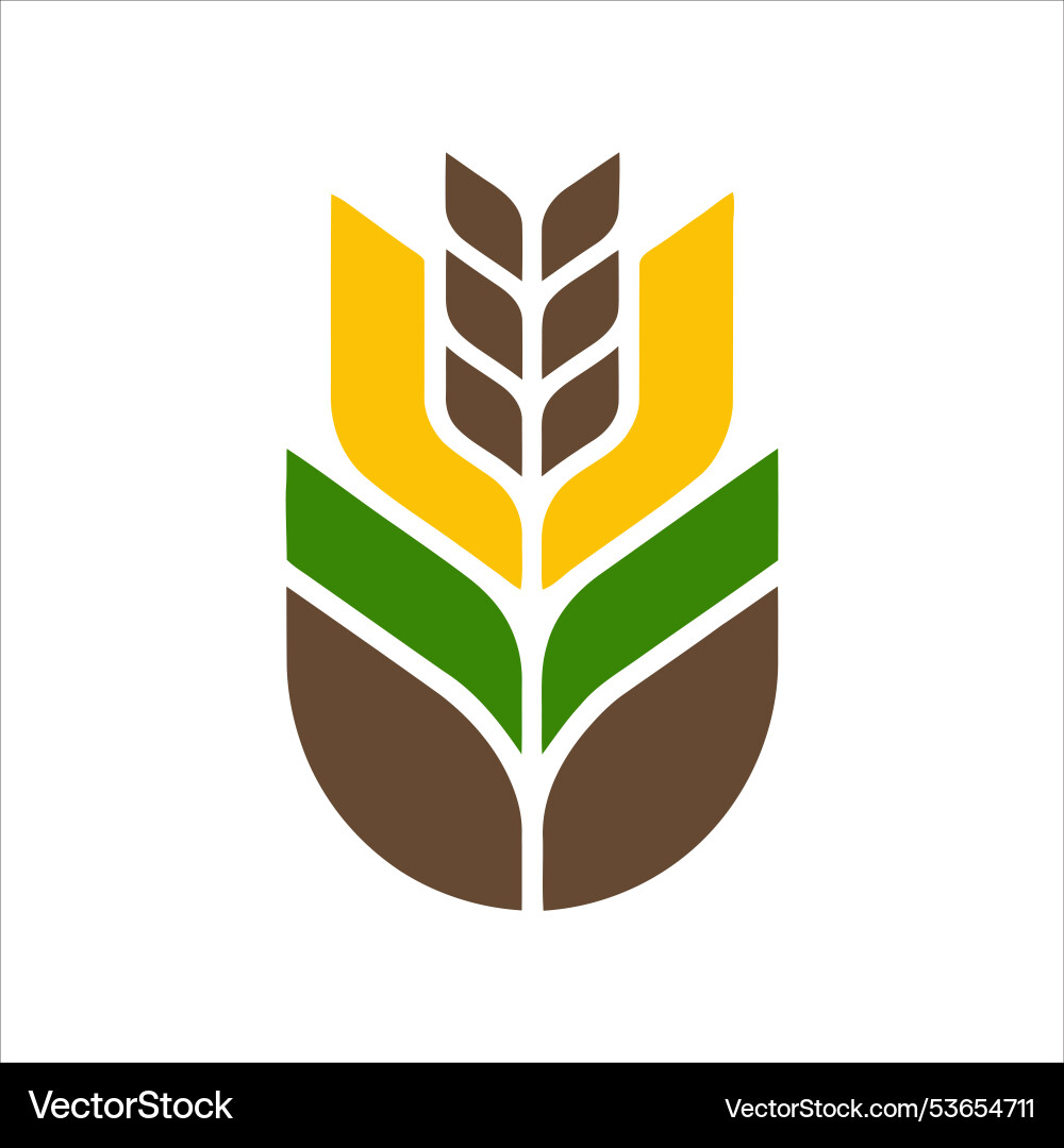 Sustainable agriculture logo Royalty Free Vector Image