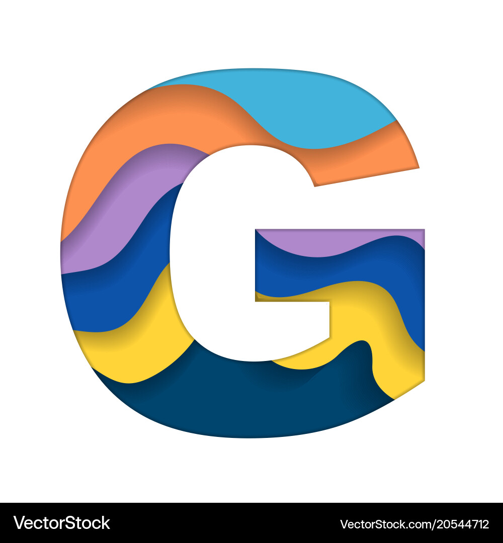 Colorful letter g Royalty Free Vector Image - VectorStock