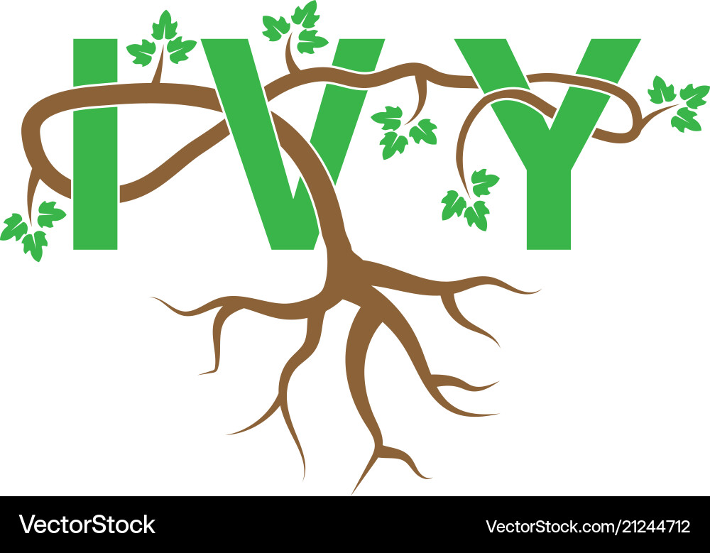 Ivy Woven Letter Motif Royalty Free Vector Image