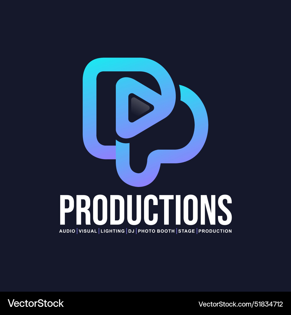 Letter p or pp logo icon design template elements Vector Image