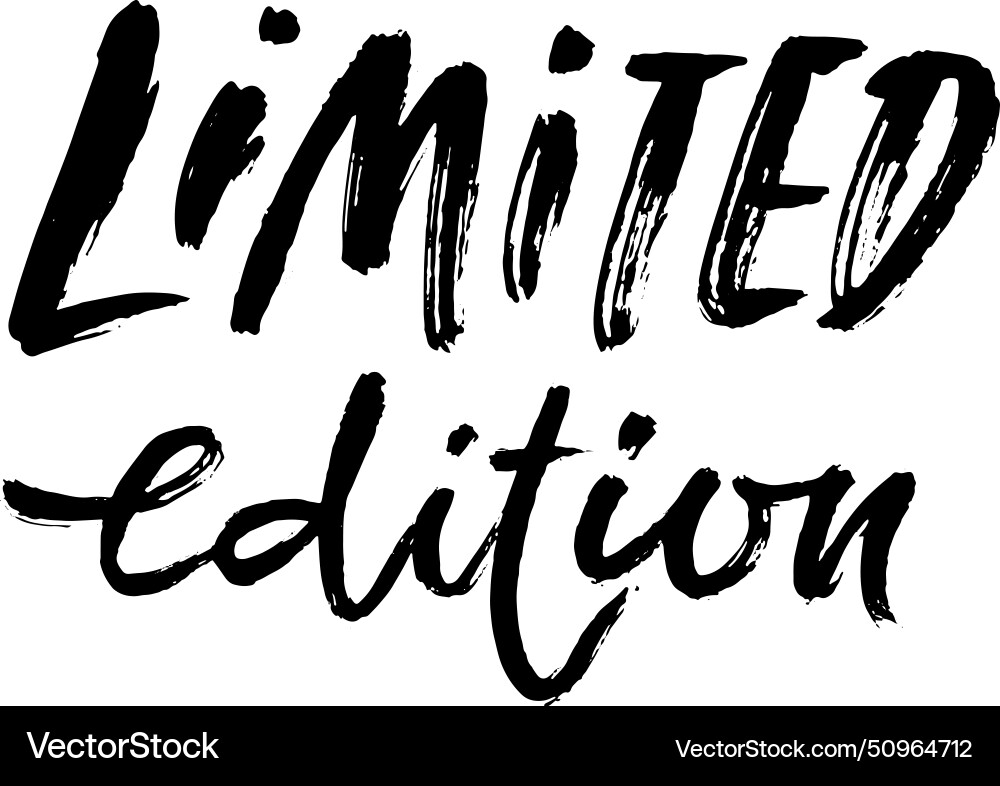 Limited edition modern lettering design Royalty Free Vector