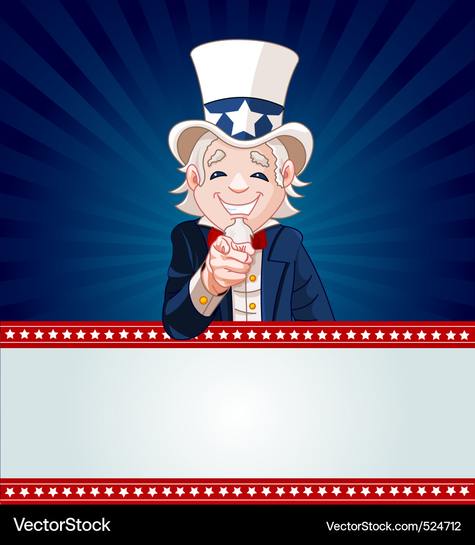 Uncle Sam Wants You Vector Uncle Sam Clipart Vector, American