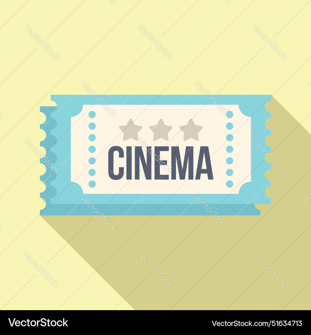 Cinema ticket admitting one person with three Vector Image