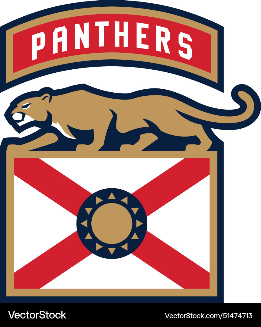 Florida panthers alternate logo Royalty Free Vector Image