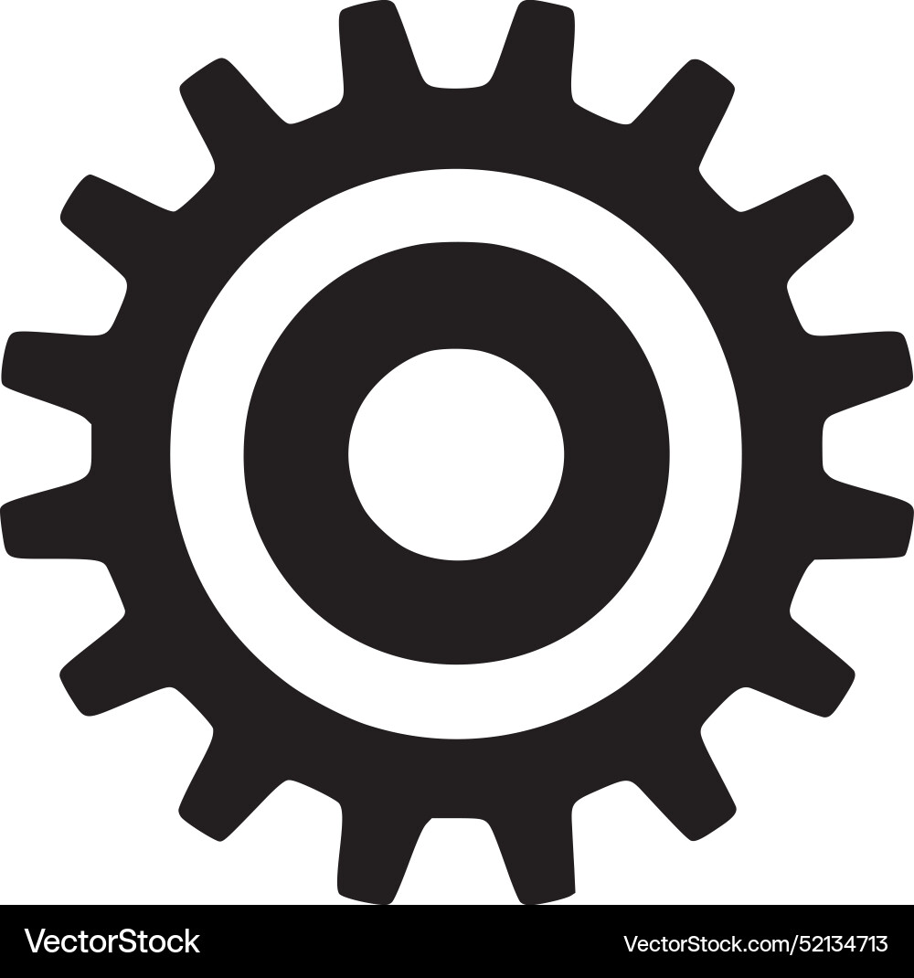Gear - minimalist and simple silhouette Royalty Free Vector
