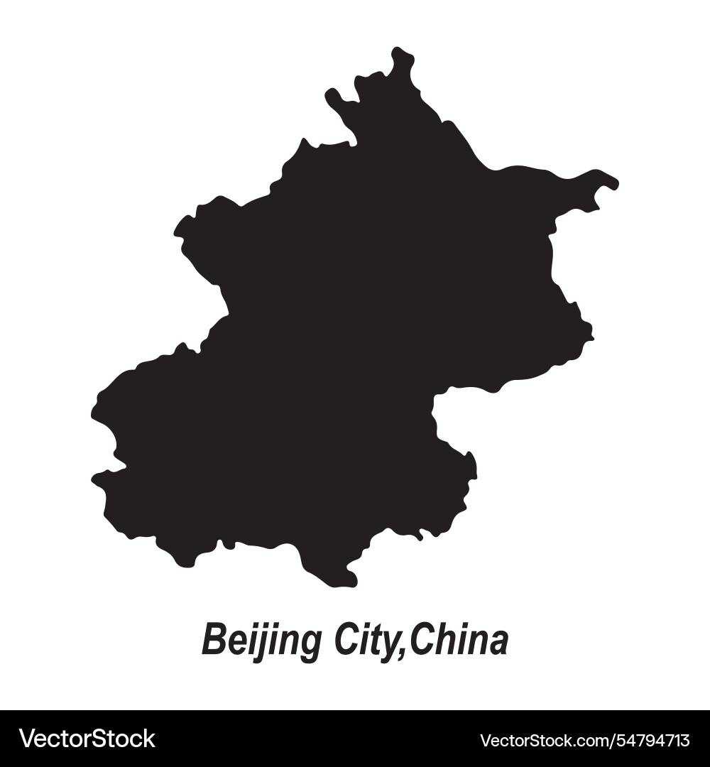 Map of beijing china Royalty Free Vector Image