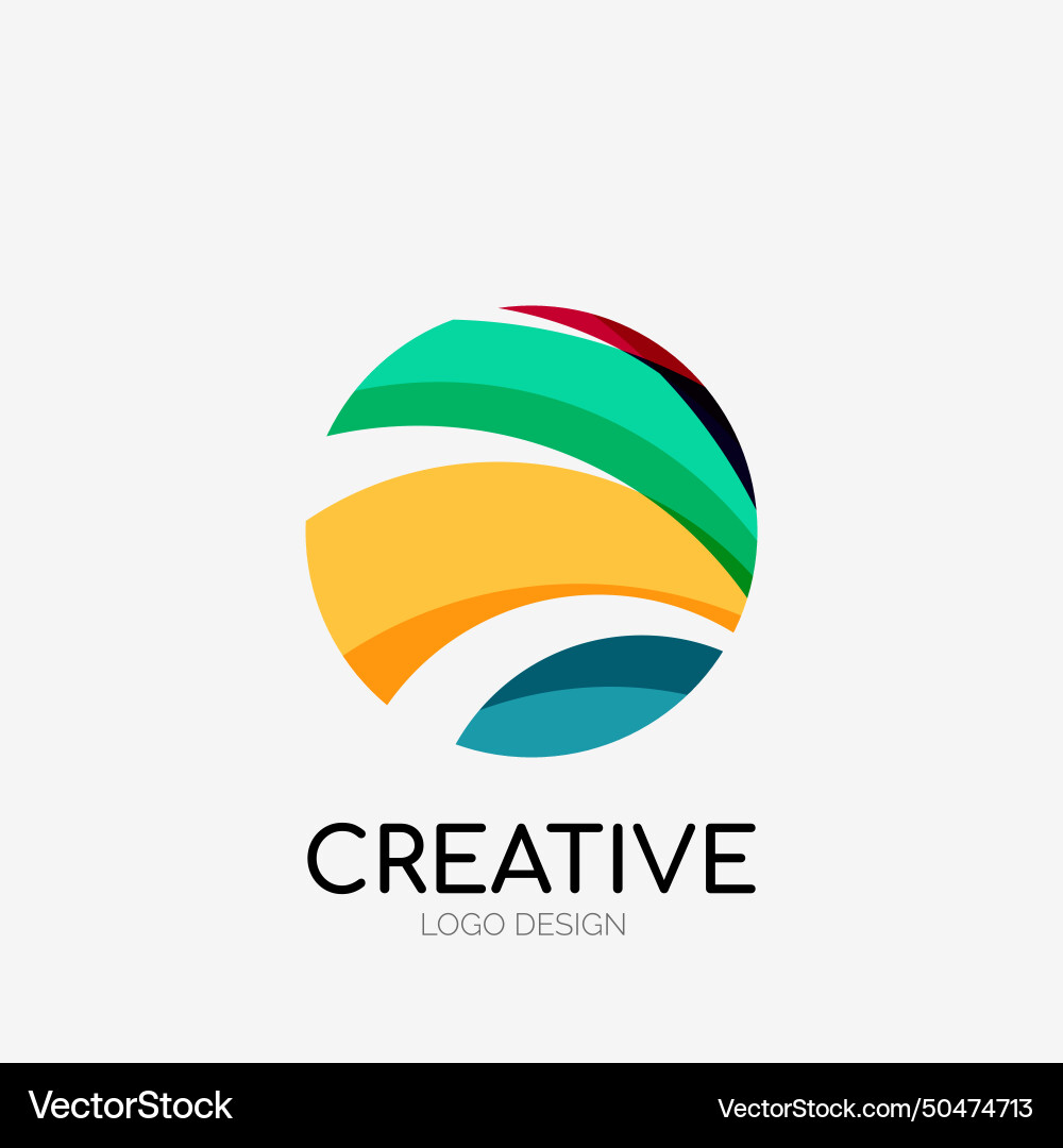 Modern abstract logo design geometric art Vector Image